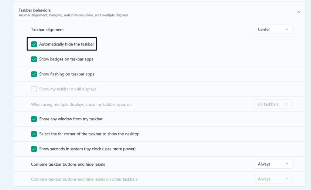 วิธีแก้ไข Auto Hide Task Bar ไม่ทำงานใน Windows 11 - โลกแห่งกี๊ก